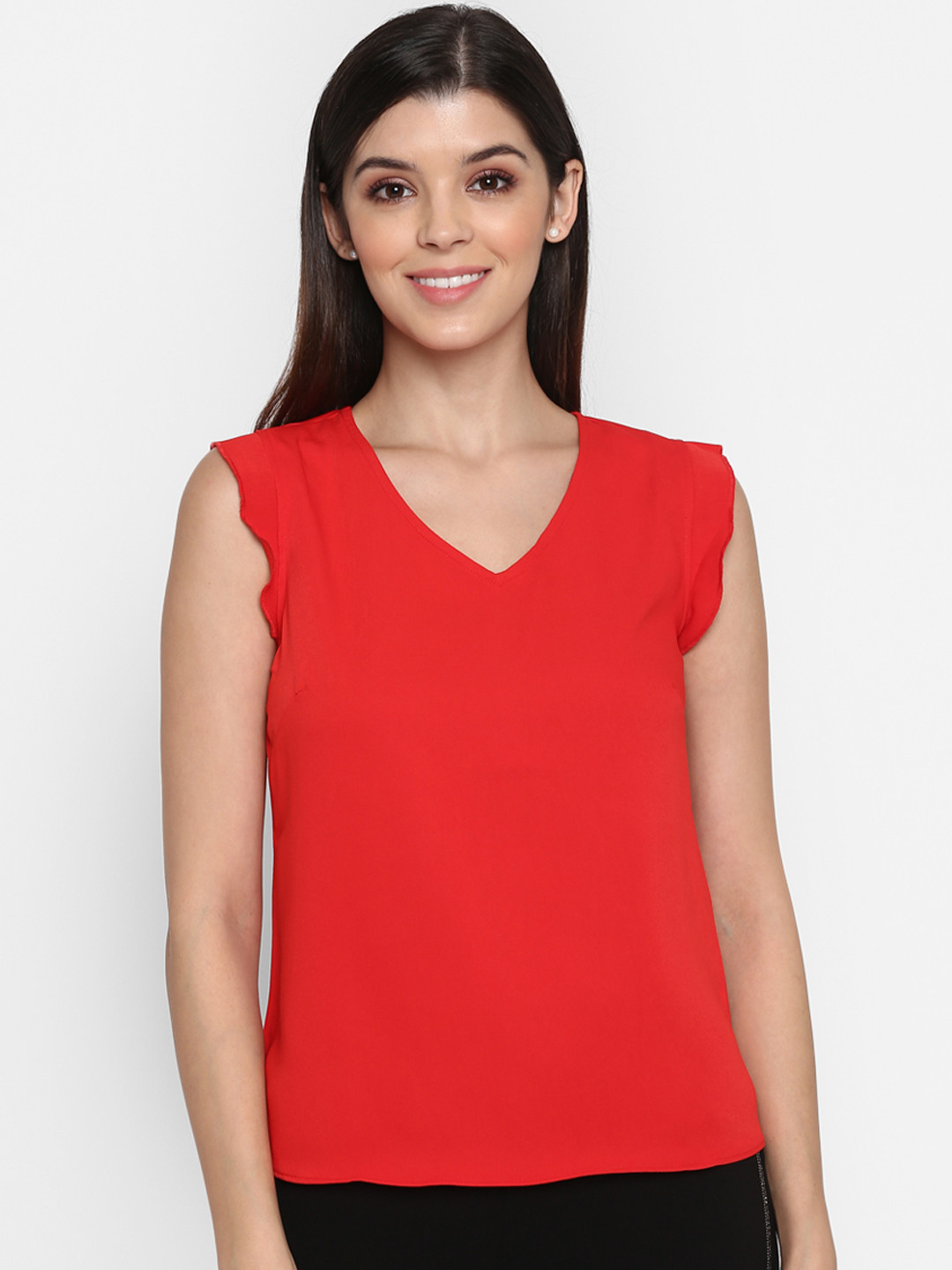 Buy Mode By Red Tape Women Red Solid Top - Tops for Women 12283984 | Myntra