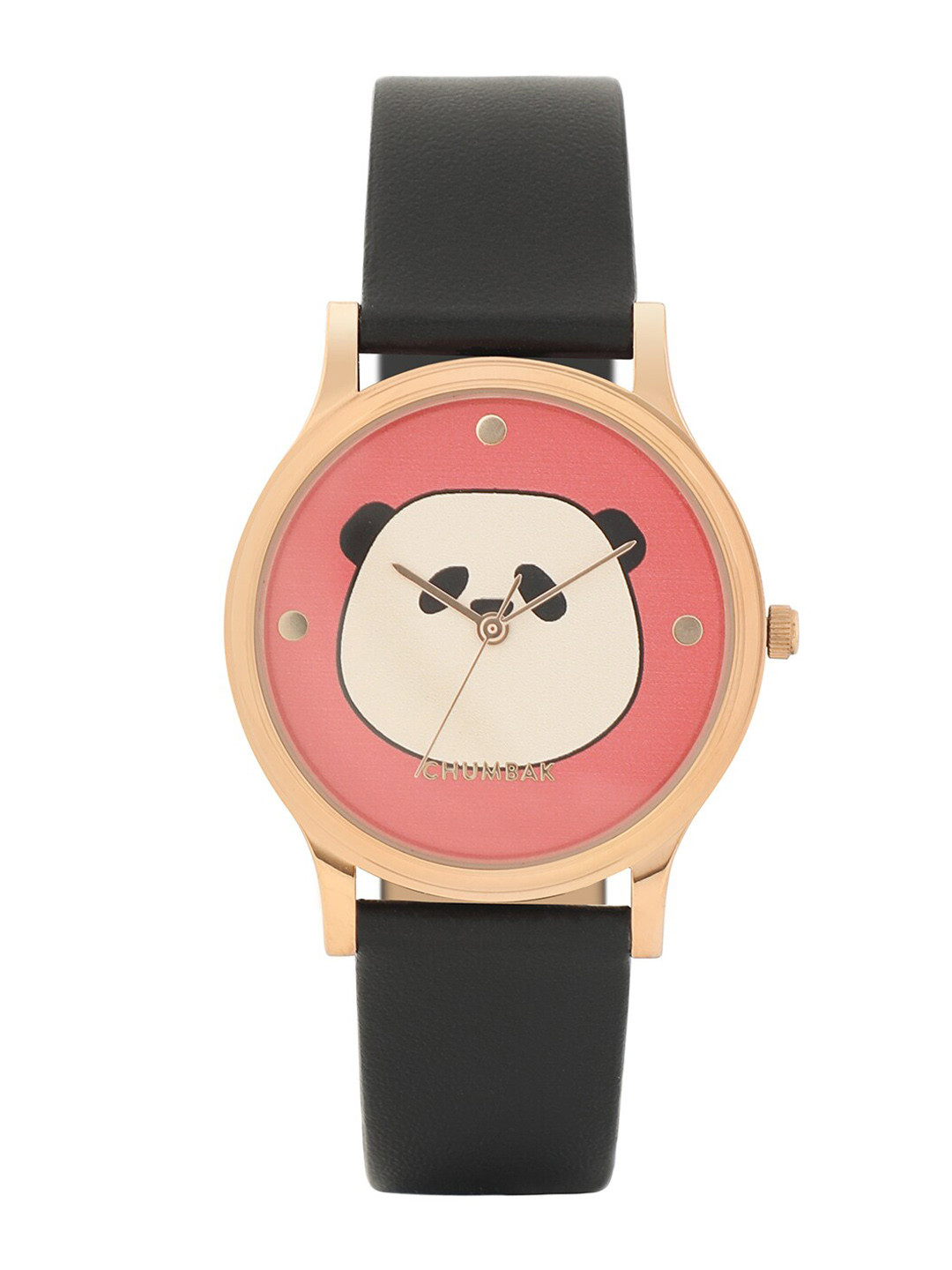 Buy TEAL BY CHUMBAK Women Pink & White Cute Panda Analogue Watch ...