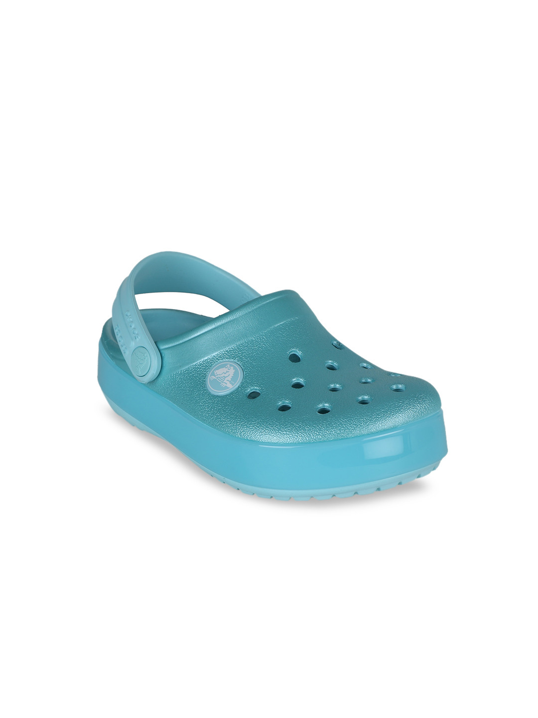 Buy Crocs Unisex Kids Blue Solid Crocband Ice Pop Clogs 205793 4O9 ...