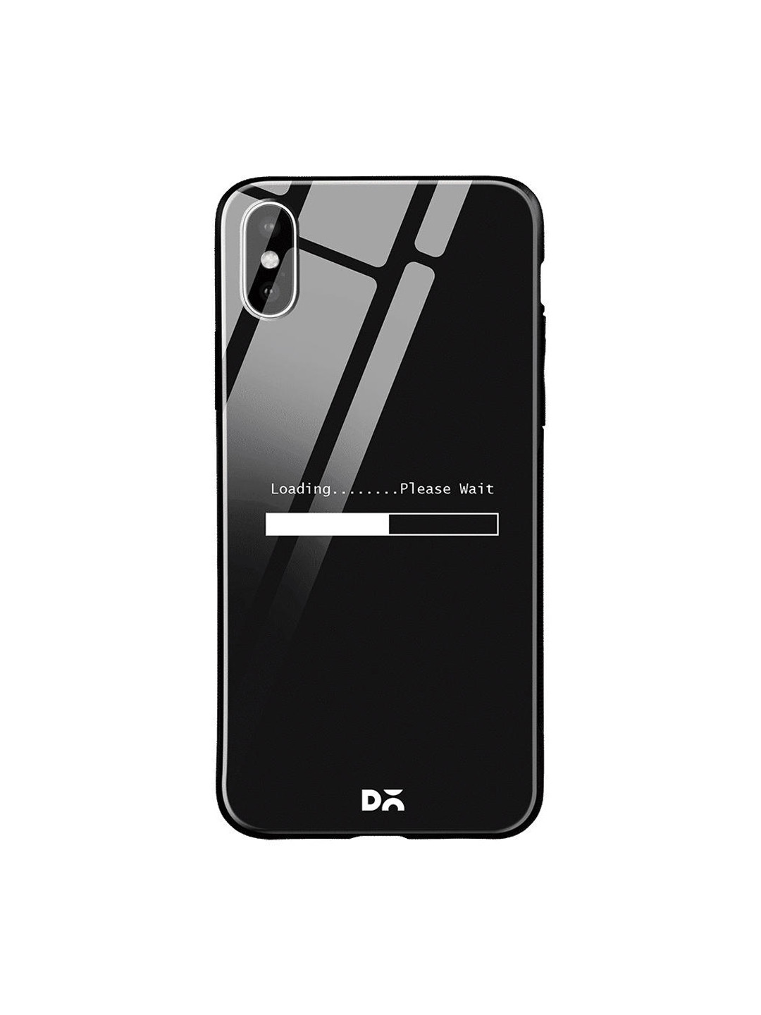 Buy DailyObjects Black & White Loading Dialog IPhone Xs Max Glass Cover ...
