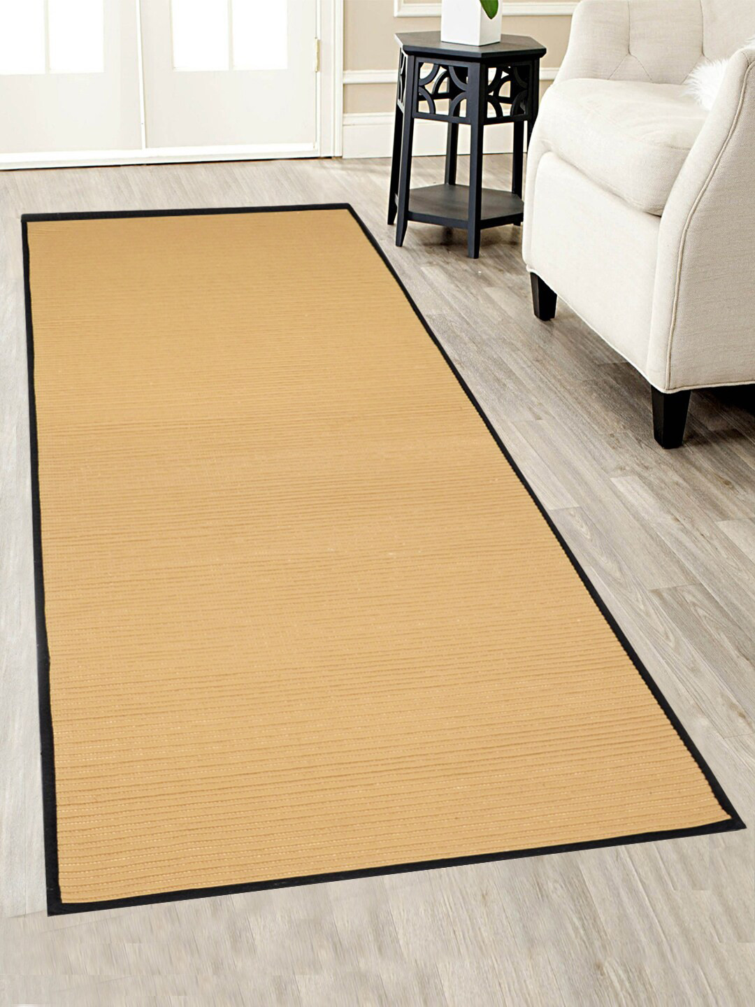 Buy Saral Home Gold Coloured Solid Heavy Duty Anti Skid Floor Runner ...