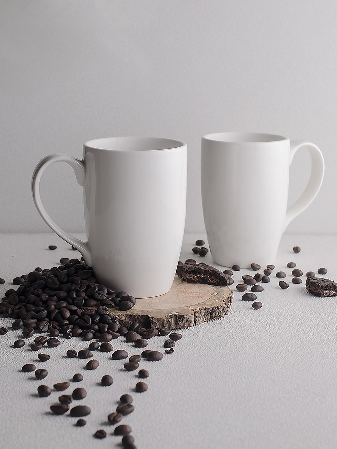 Buy Ariane Set Of 2 White Solid Prime Morning Coffee Mugs - Cups And ...