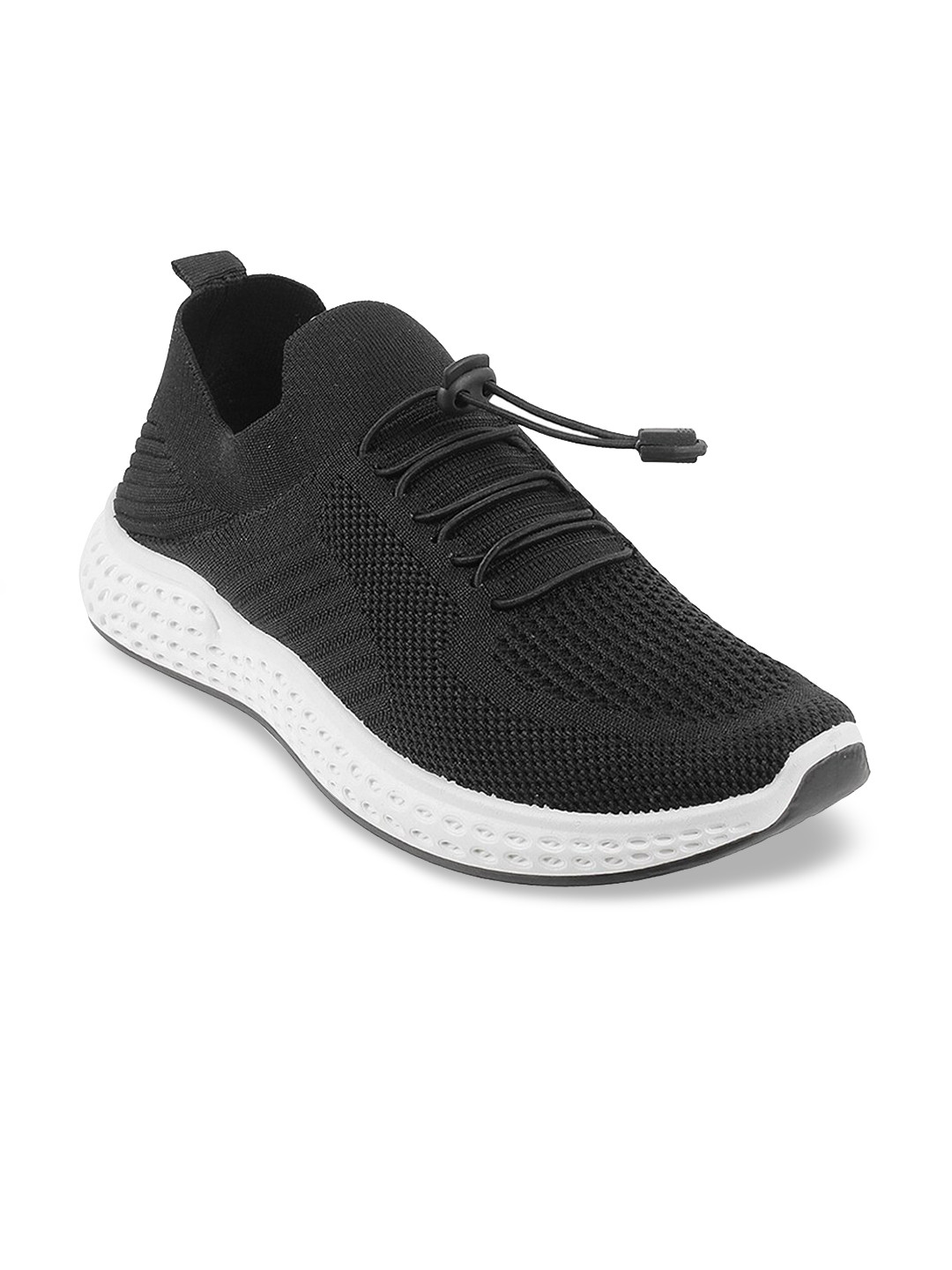 Buy WALKWAY By Metro Men Black Woven Design Sneakers - Casual Shoes for ...