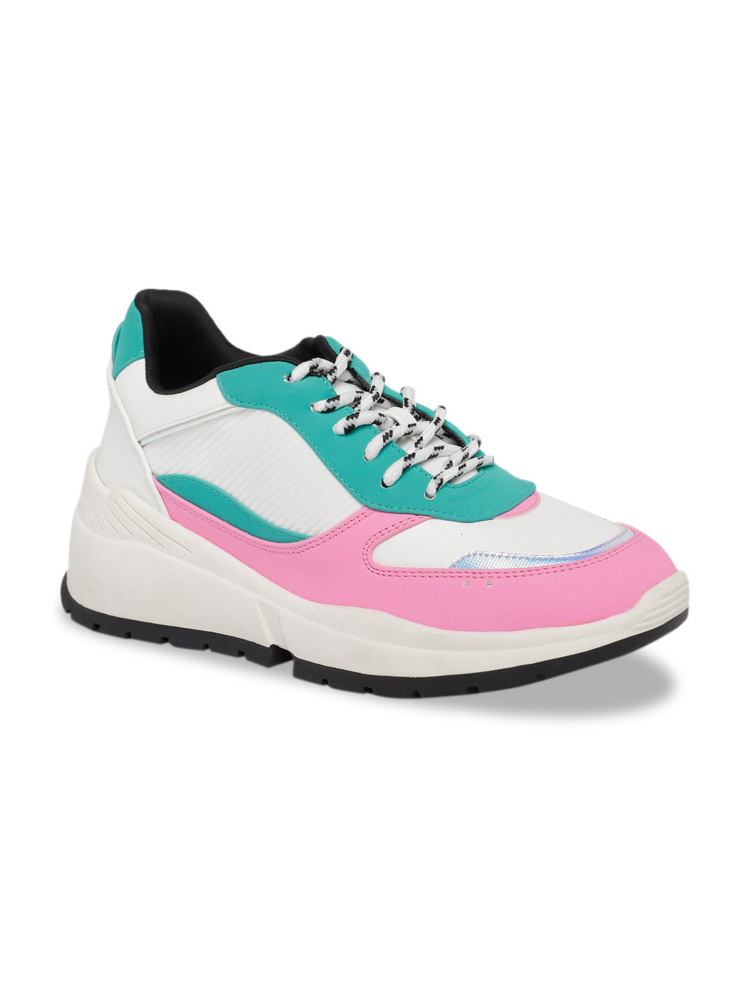 Buy Call It Spring Women White & Pink Colourblocked Sneakers - Casual ...