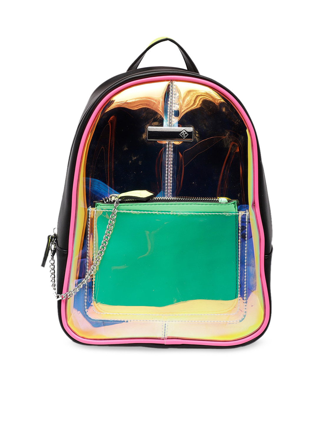 Buy Call It Spring Women Green & Black Colourblocked Backpack ...