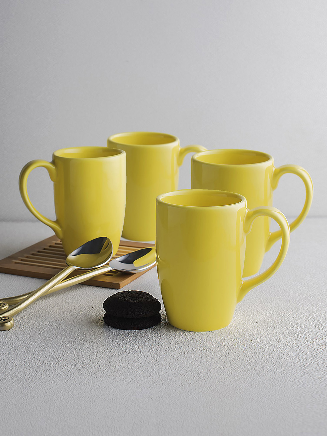 Buy Ariane Yellow Set Of 4 Coffee Mug 300 Ml - Cups And Mugs for Unisex ...