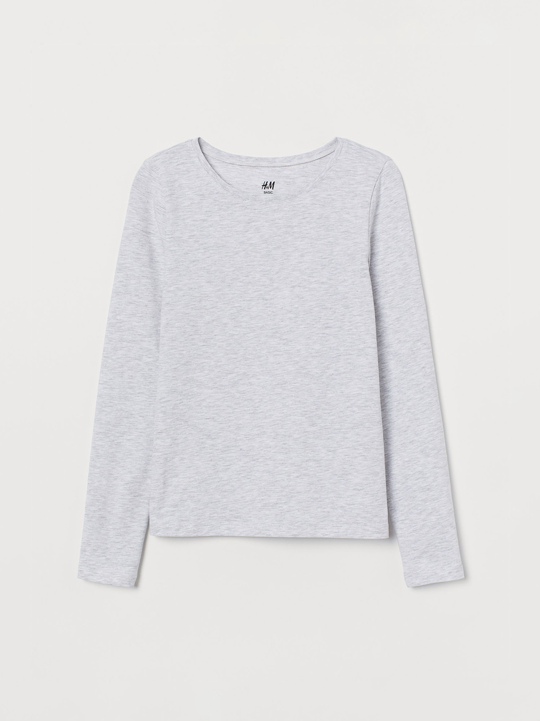 Buy H&M Girls Grey Cotton Jersey Top - Tops for Girls 12530712 | Myntra