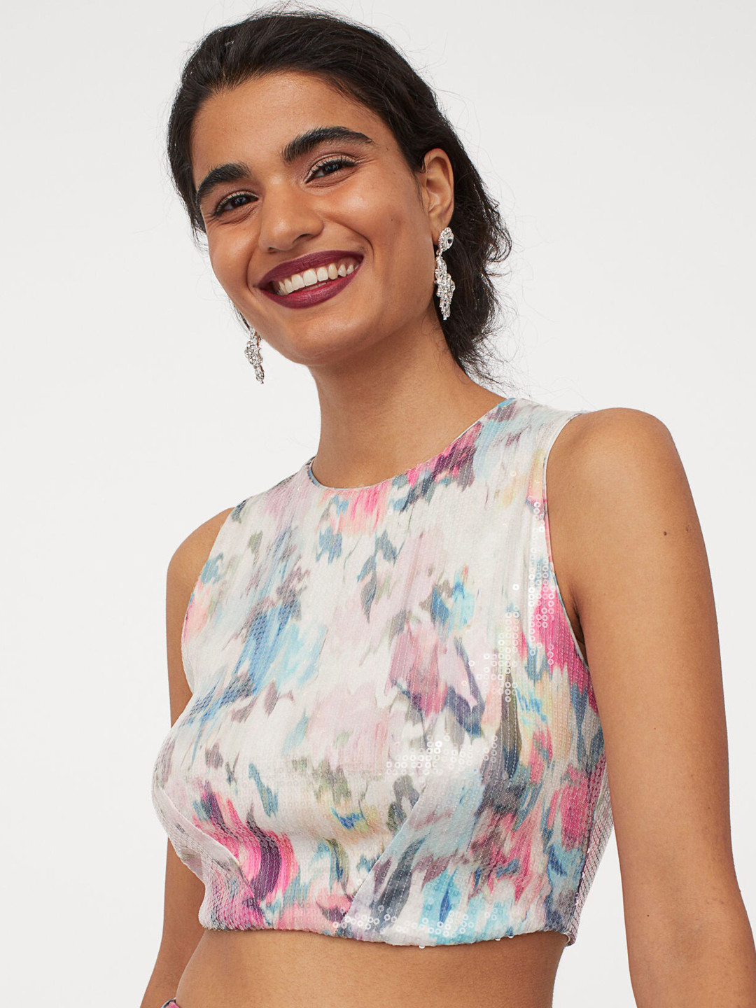 Buy H&M Women White Sequined Top - Tops for Women 12565424 | Myntra