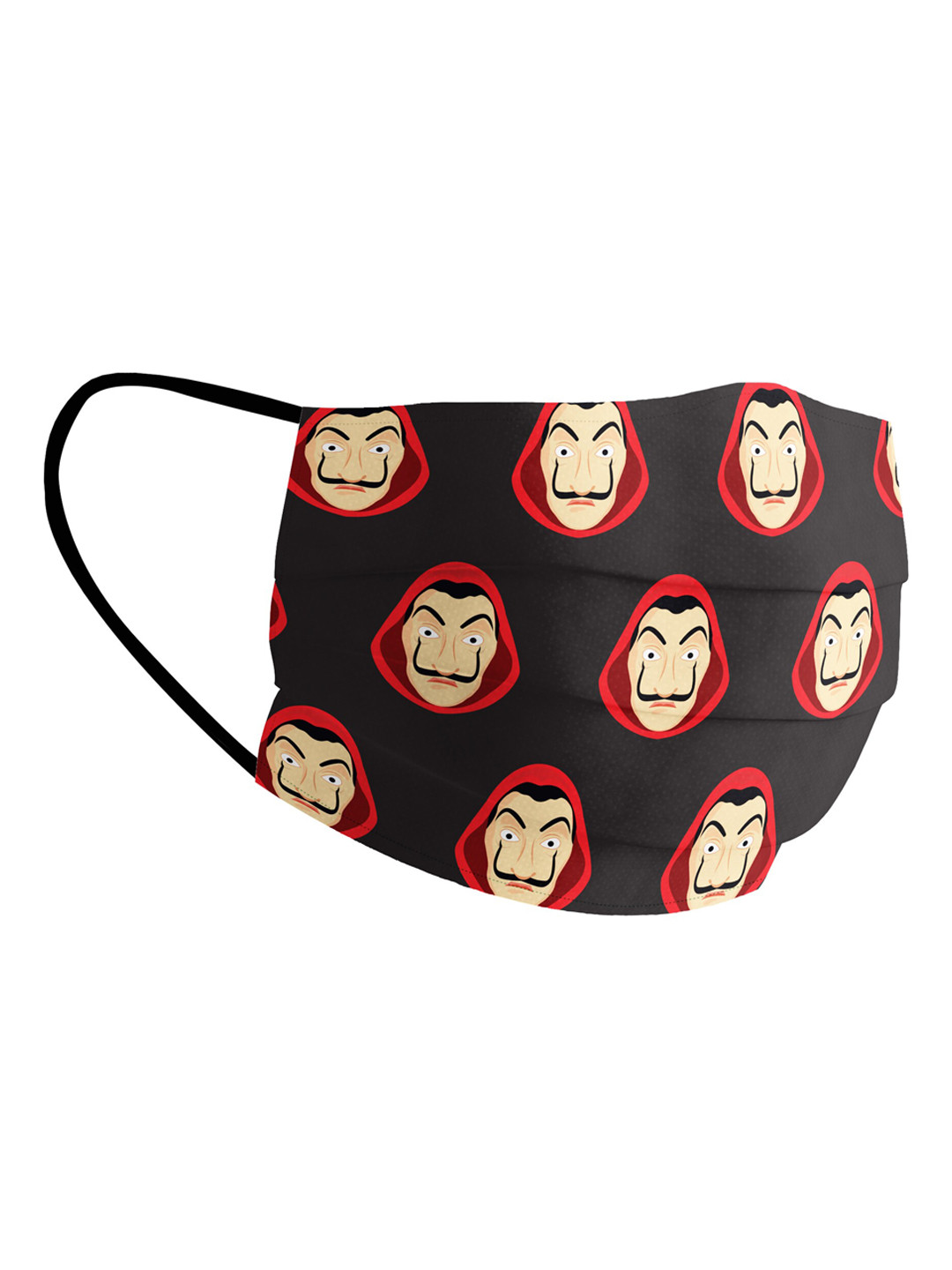 Buy Soxytoes Adults Black Money Heist Printed 4 Layers Reusable Outdoor ...