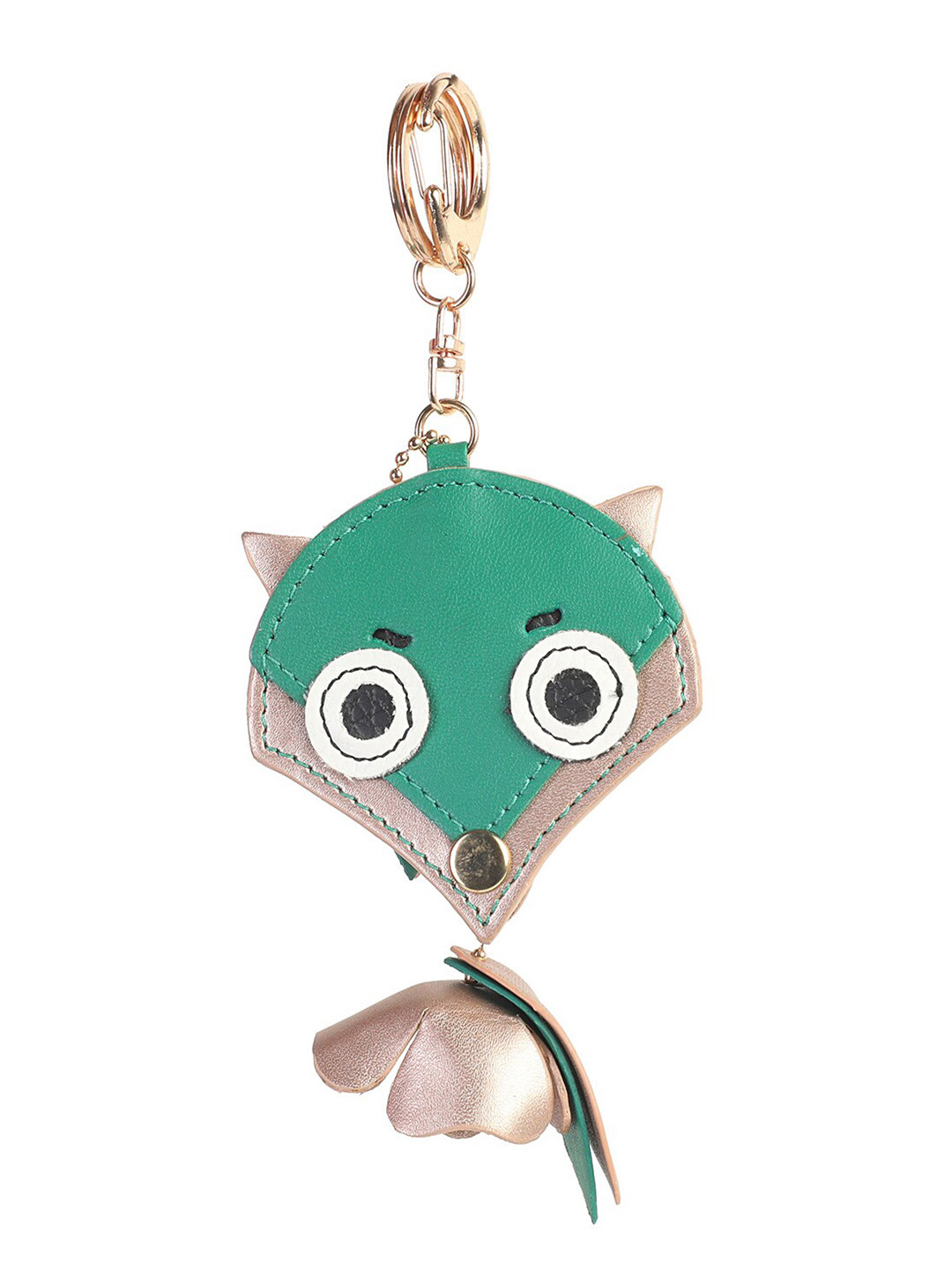 Buy Chumbak Sea Green & Silver Lucky Fox Earphone Organizer & Bag Charm ...