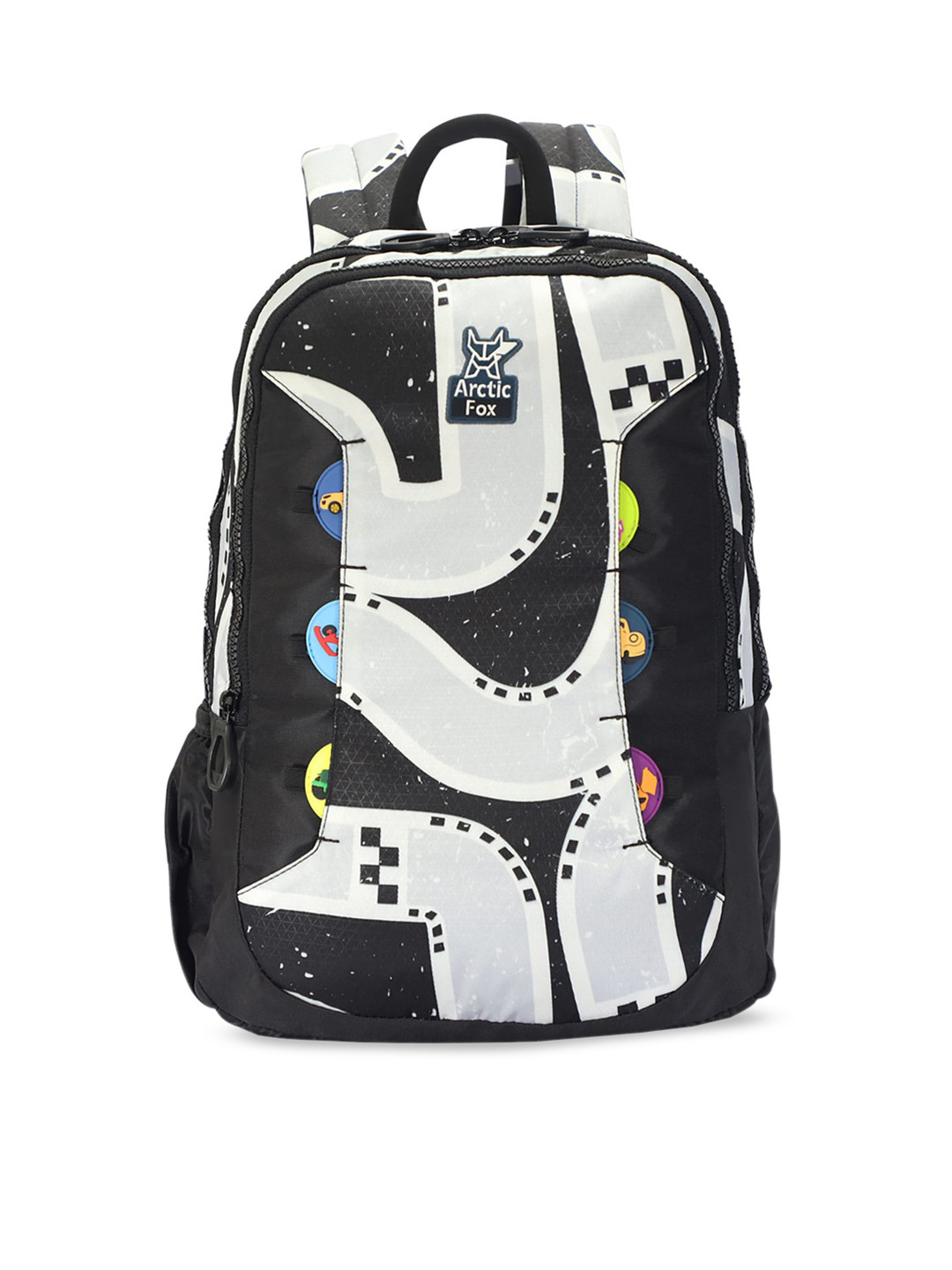Buy Arctic Fox Kids Black & Grey Printed 20 Liters Backpack - Backpacks ...