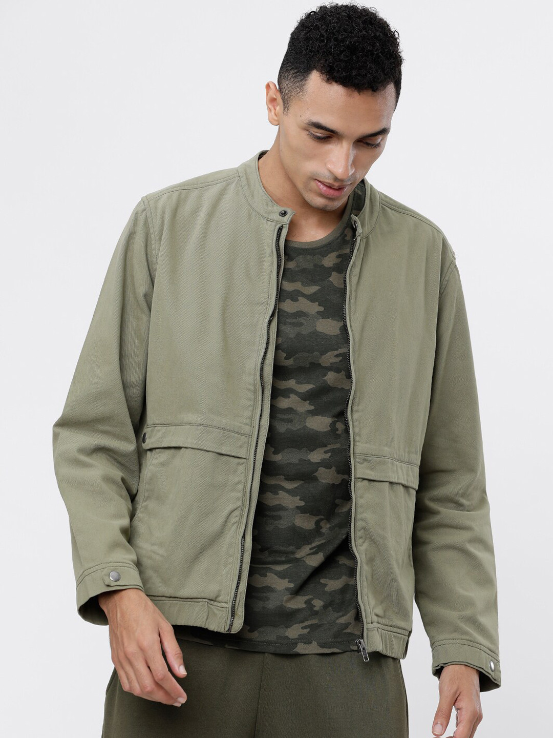 Buy HIGHLANDER Men Olive Green Solid Tailored Jacket - Jackets for Men ...