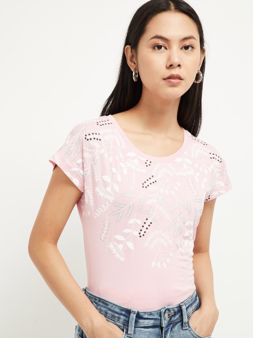 Buy Max Women Pink Printed Top - Tops for Women 13412590 | Myntra