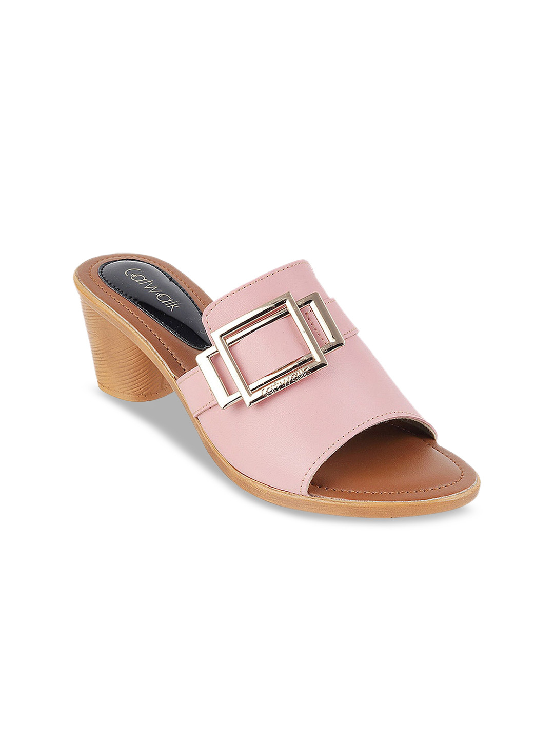 Buy Catwalk Women Pink Solid Sandals - Heels for Women 13411180 | Myntra