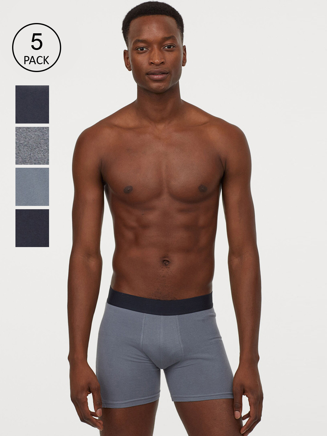 Buy H&M Men 5 Pack Mid Trunks 0764147015 - Briefs for Men 13440324 | Myntra