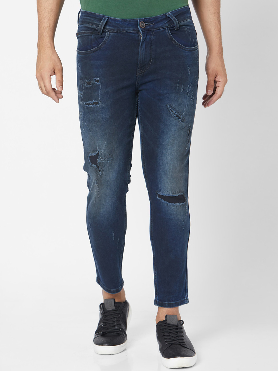 Buy Mufti Men Blue Slim Fit Jeans - Jeans for Men 13465224 | Myntra