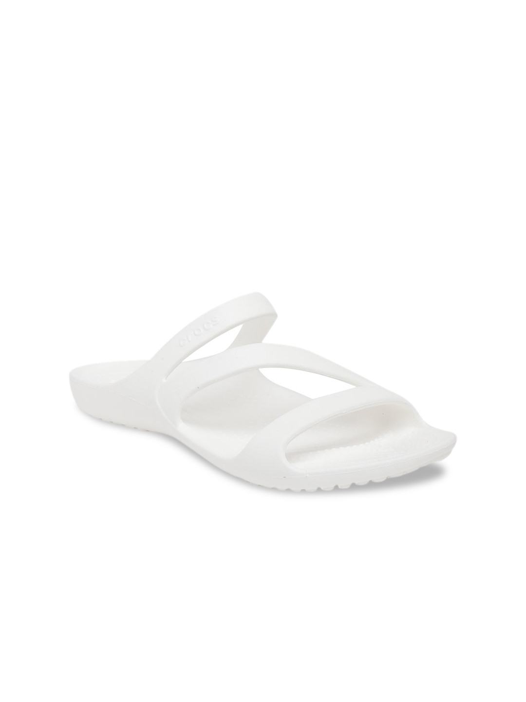 Buy Crocs Kadee Women White Solid Open Toe Flats - Flats for Women ...