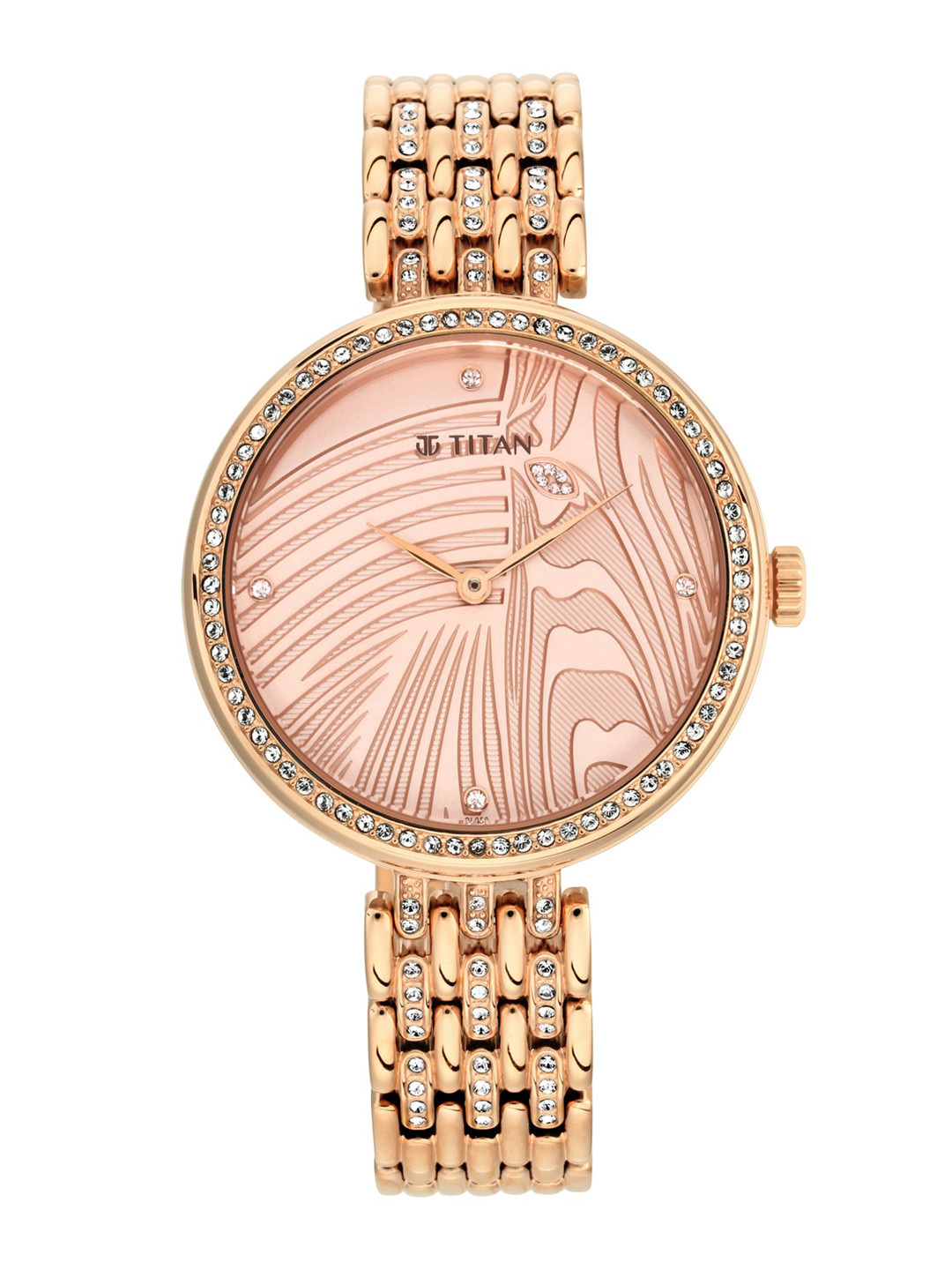Buy Titan Women Rose Gold Analogue Watch 95129WM01 - Watches for Women ...