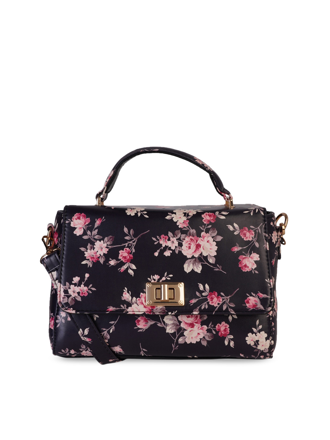 Buy Peperone Black Printed Satchel - Handbags for Women 13508974 | Myntra
