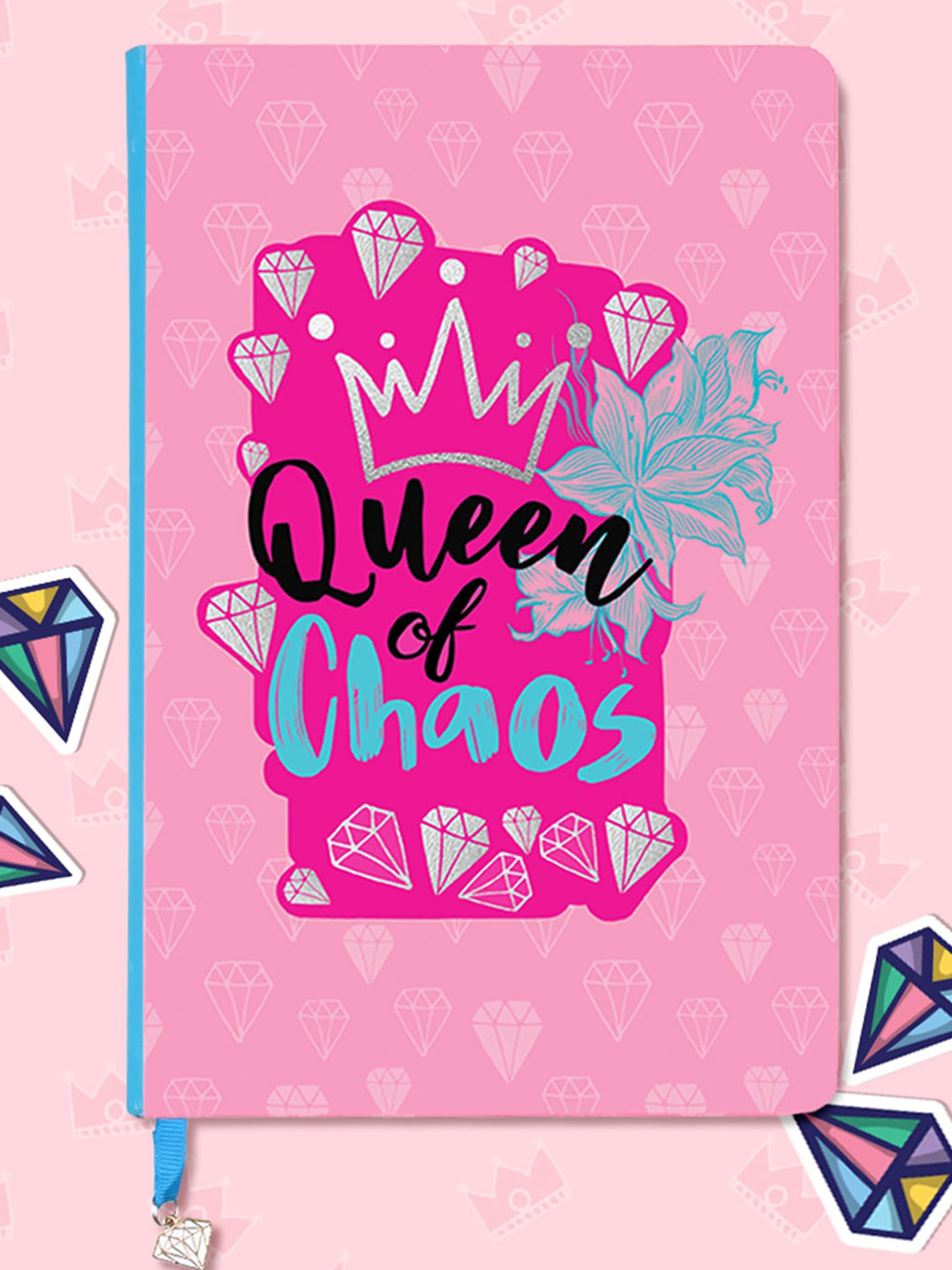 Buy Doodle Pink & Blue Queen Of Chaos Notebook - Stationery for Unisex ...