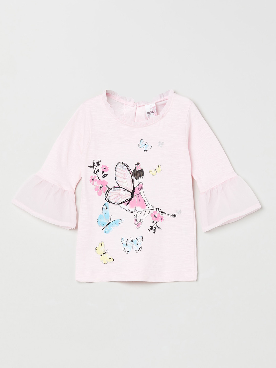 Buy Max Girls Pink Printed Top - Tops for Girls 13539500 | Myntra