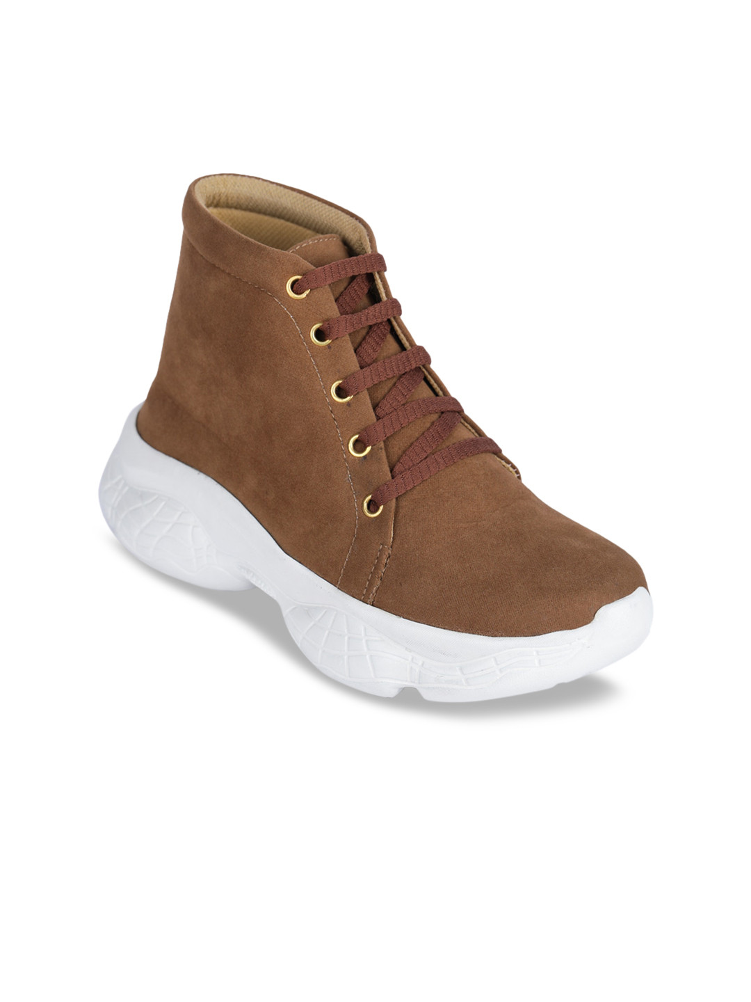 Buy Funku Fashion Women Tan Flat Boots - Boots for Women 13553602 | Myntra