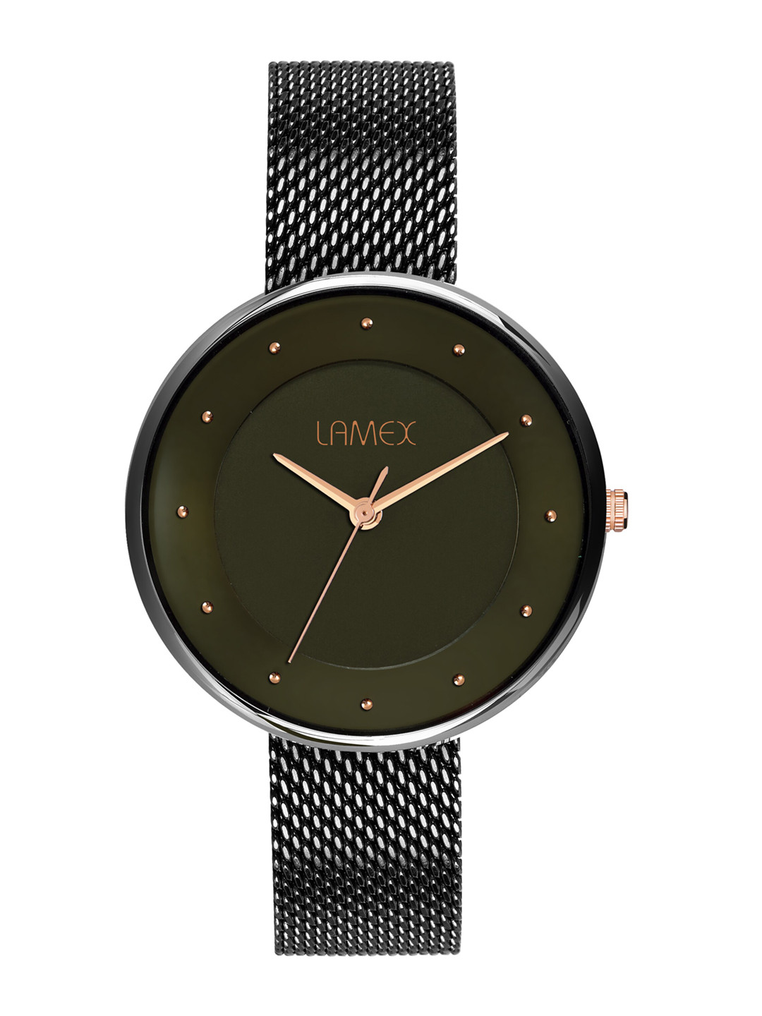Buy LAMEX Women Olive Green Analogue Watch 11514 OBERONDLX GUN OLIVE ...