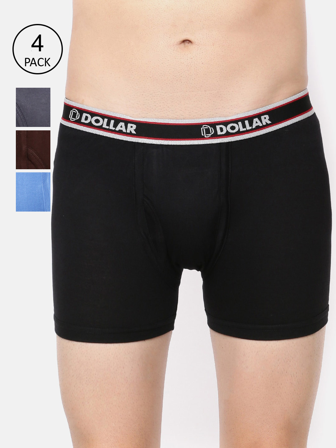 Buy Dollar Bigboss Men Pack Of 4 Assorted Long Trunks MDTR 08 PO4 C2 ...