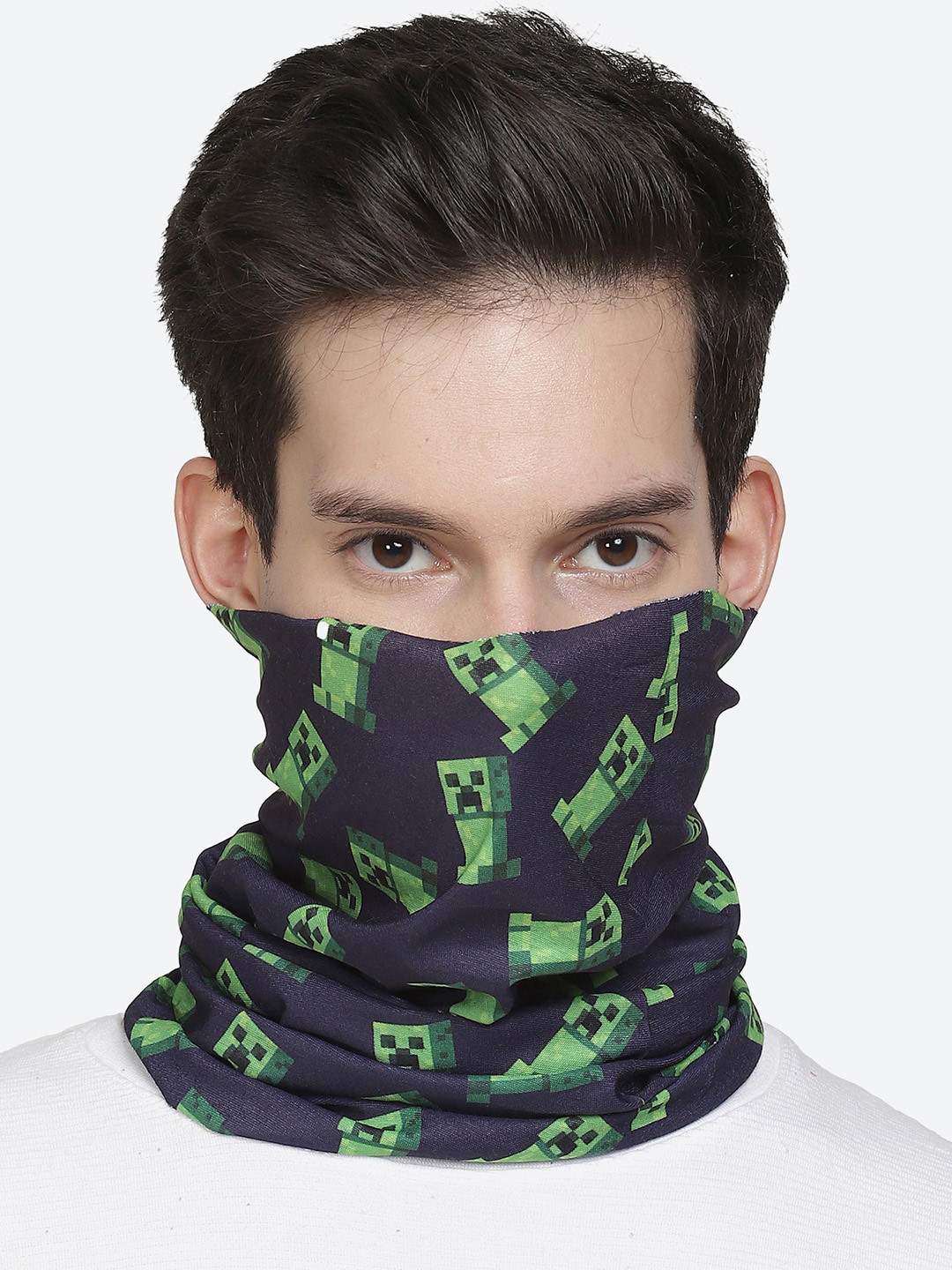 Buy Free Authority Men Multicoloured Minecraft Printed Scarf - Scarves ...