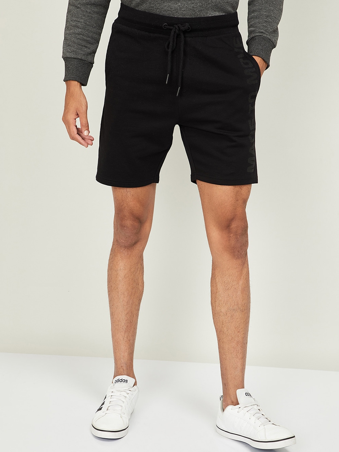 Buy Kappa Men Black Solid Regular Fit Regular Shorts - Shorts for Men ...