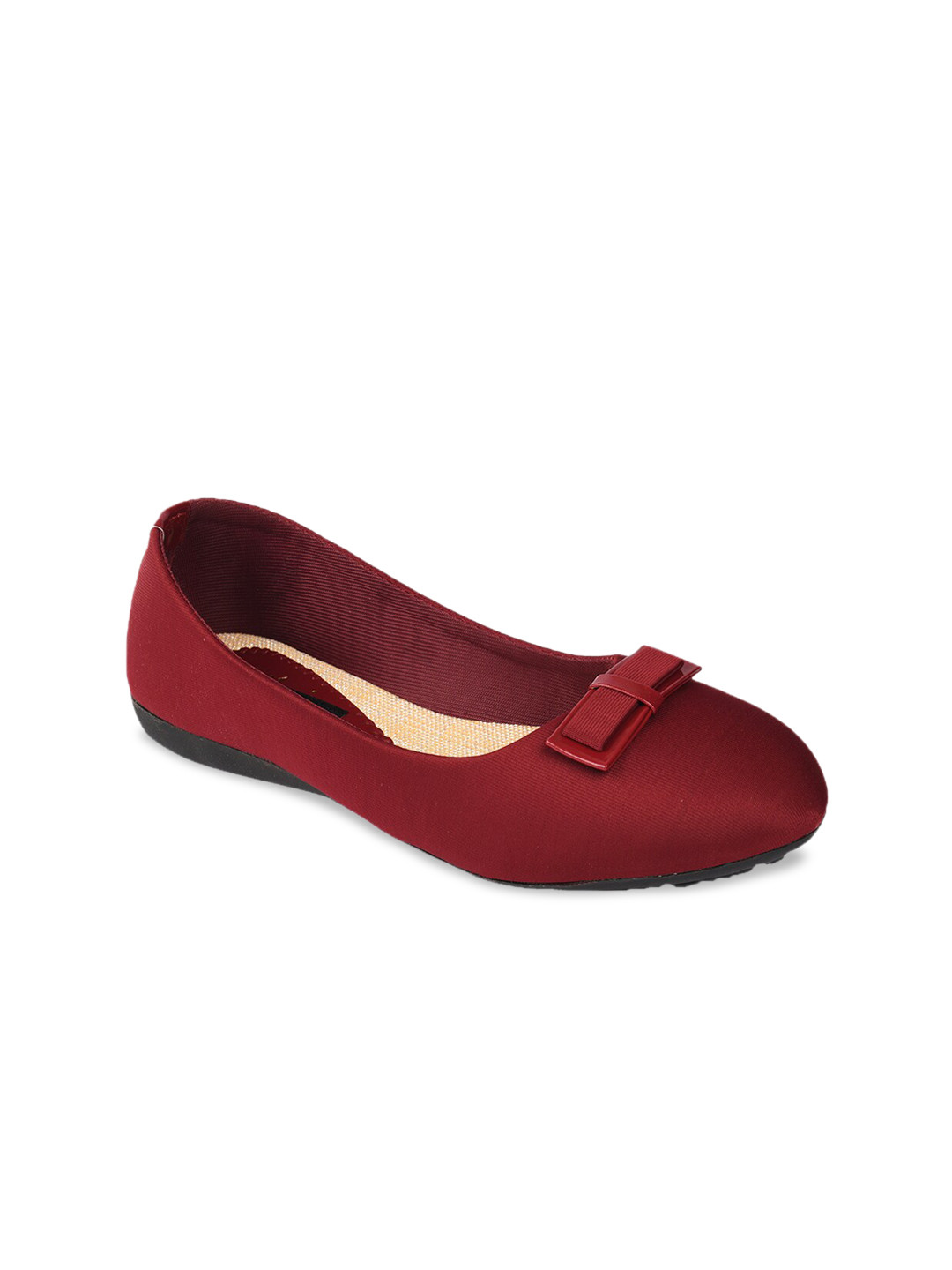 Buy WOMENS BERRY Women Maroon Solid Ballerinas - Flats for Women ...