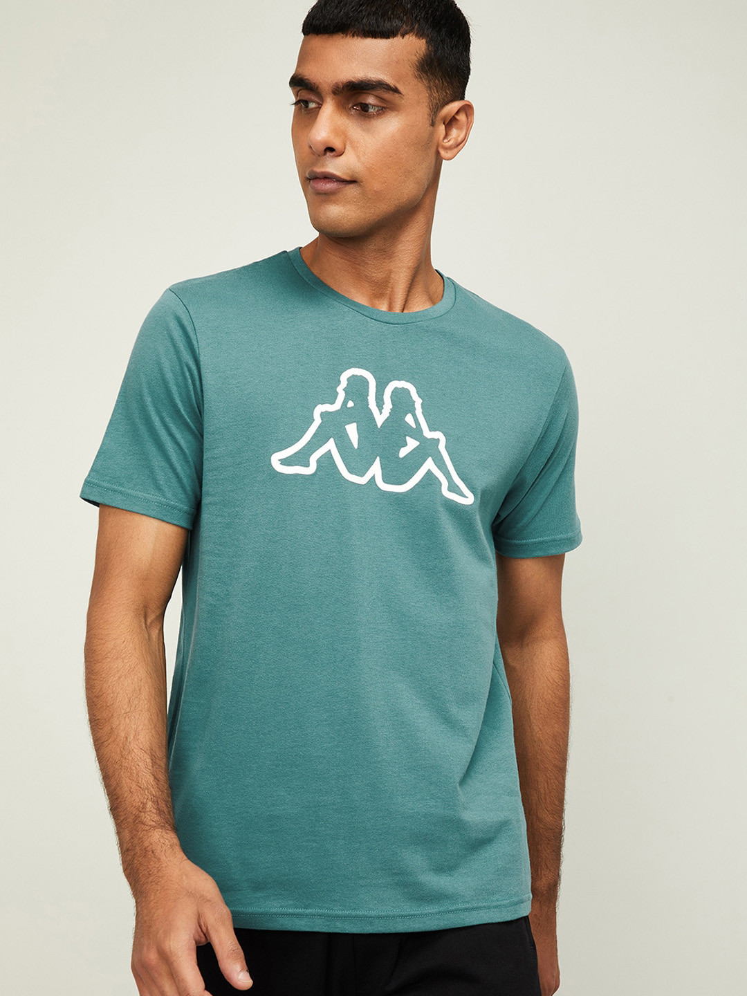 Buy Kappa Men Green Printed Round Neck T Shirt - Tshirts for Men ...