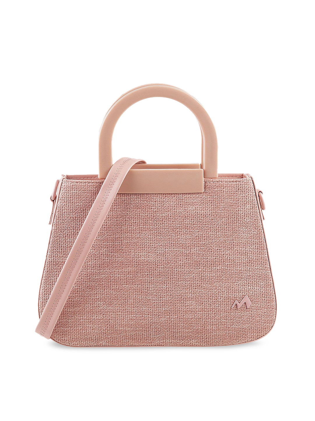 Buy Metro Peach Coloured Textured Handheld Bag - Handbags for Women ...