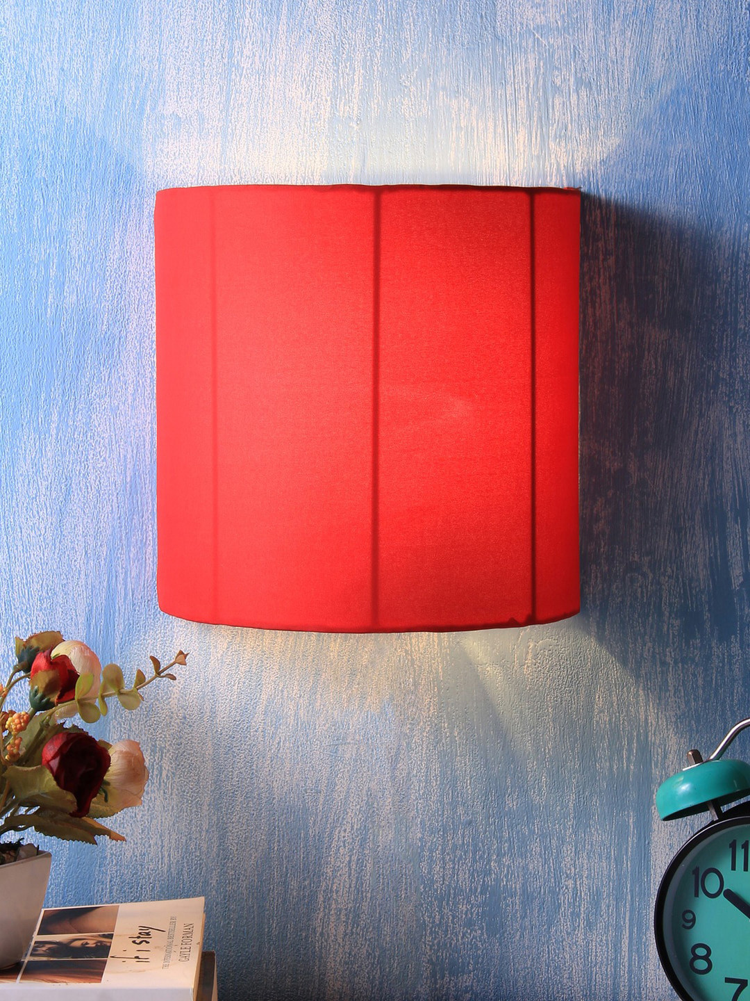 Buy Devansh Red Solid Contemporary Flush Mount Light - Wall Lamps for ...