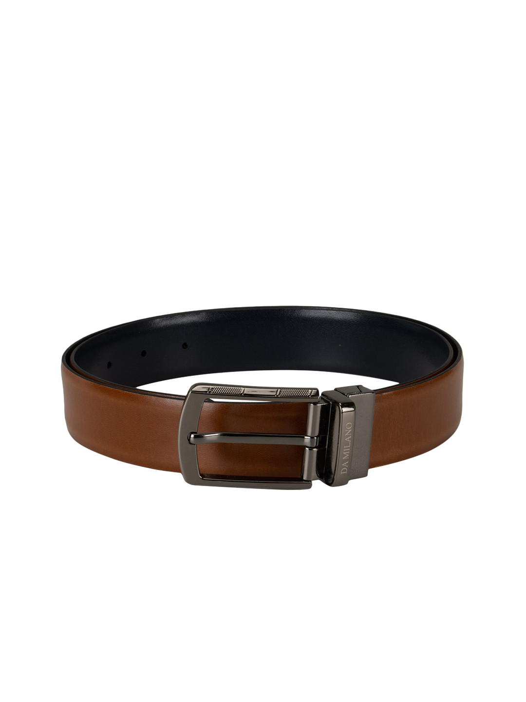 Buy Da Milano Men Brown & Black Solid Reversible Leather Belt - Belts ...
