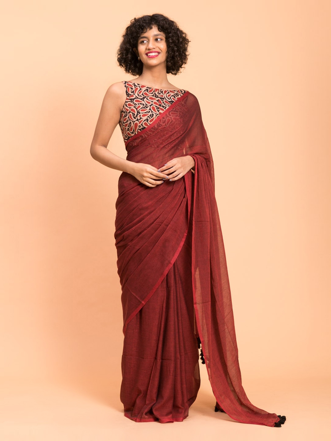 Buy Suta Maroon Solid Cotton Blend Saree - Sarees for Women 13723114 ... Buy Suta Maroon Solid Cotton Blend Saree - Sarees for Women 13723114 ...