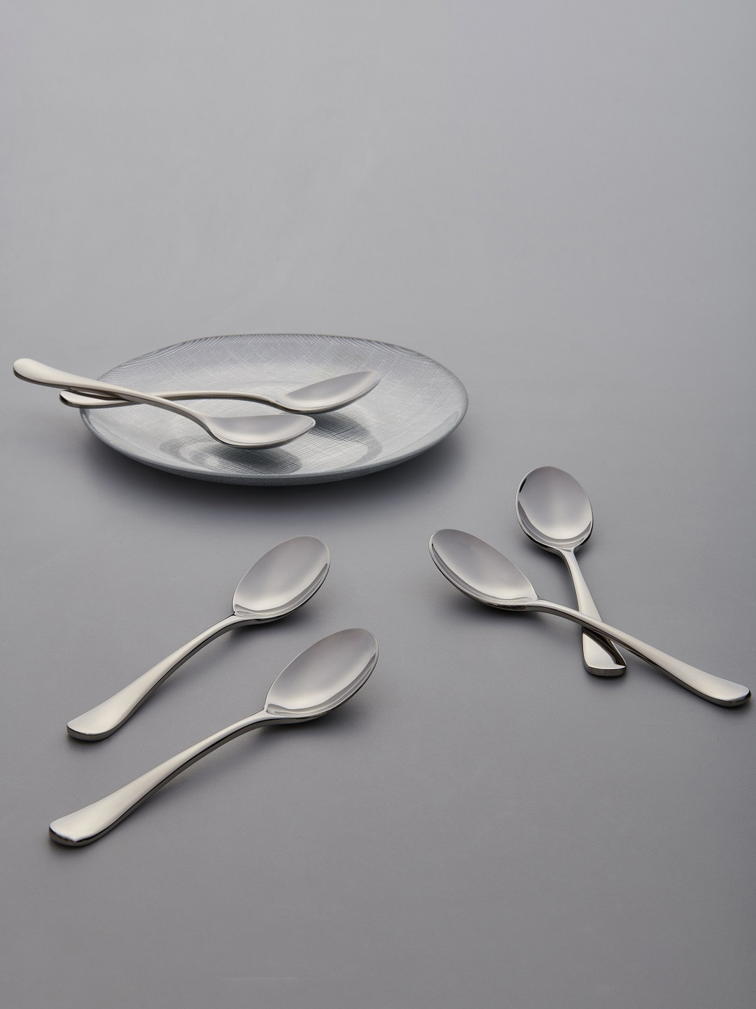 Buy Pure Home And Living Set Of 6 Silver Spoons - Spoon for Unisex ...