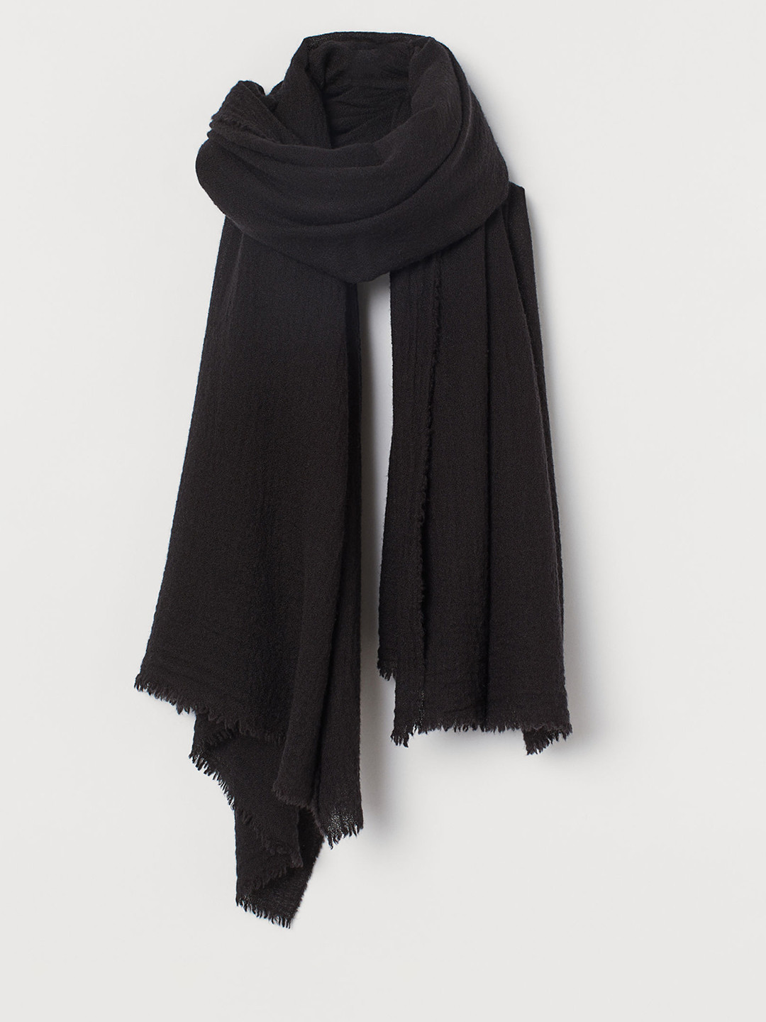 Buy H&M Women Black Solid Wool Blend Scarf - Scarves for Women 13727694 ...