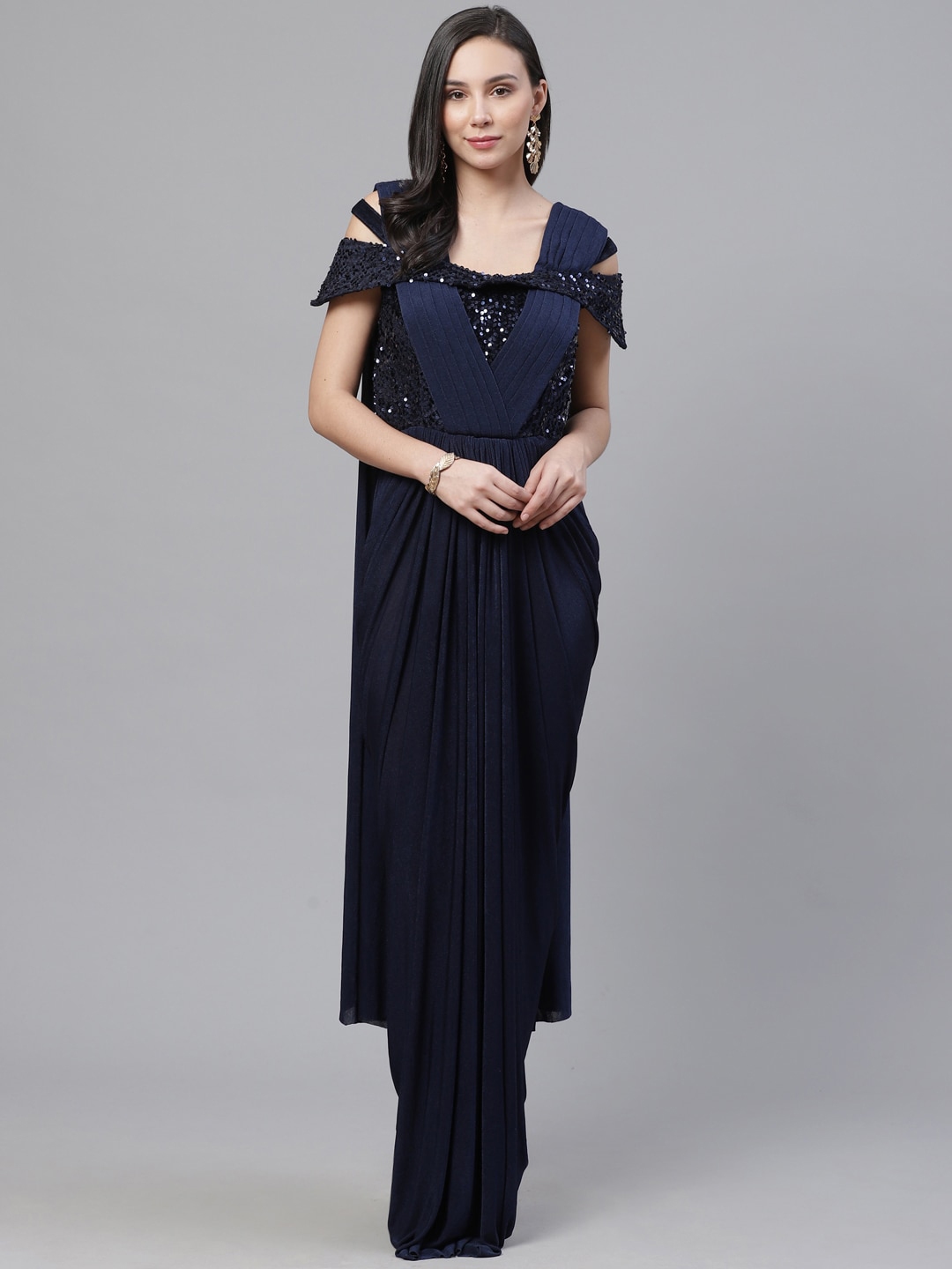Buy Chhabra 555 Women Navy Blue Embellished Maxi Dress - Ethnic Dresses ... Buy Chhabra 555 Women Navy Blue Embellished Maxi Dress - Ethnic Dresses ...
