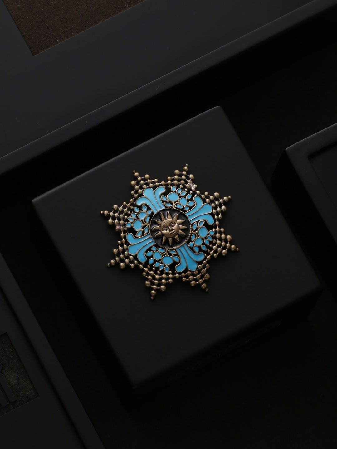 Buy COSA NOSTRAA Men Antique Gold Toned & Blue The Horatious Statement ... Buy COSA NOSTRAA Men Antique Gold Toned & Blue The Horatious Statement ...