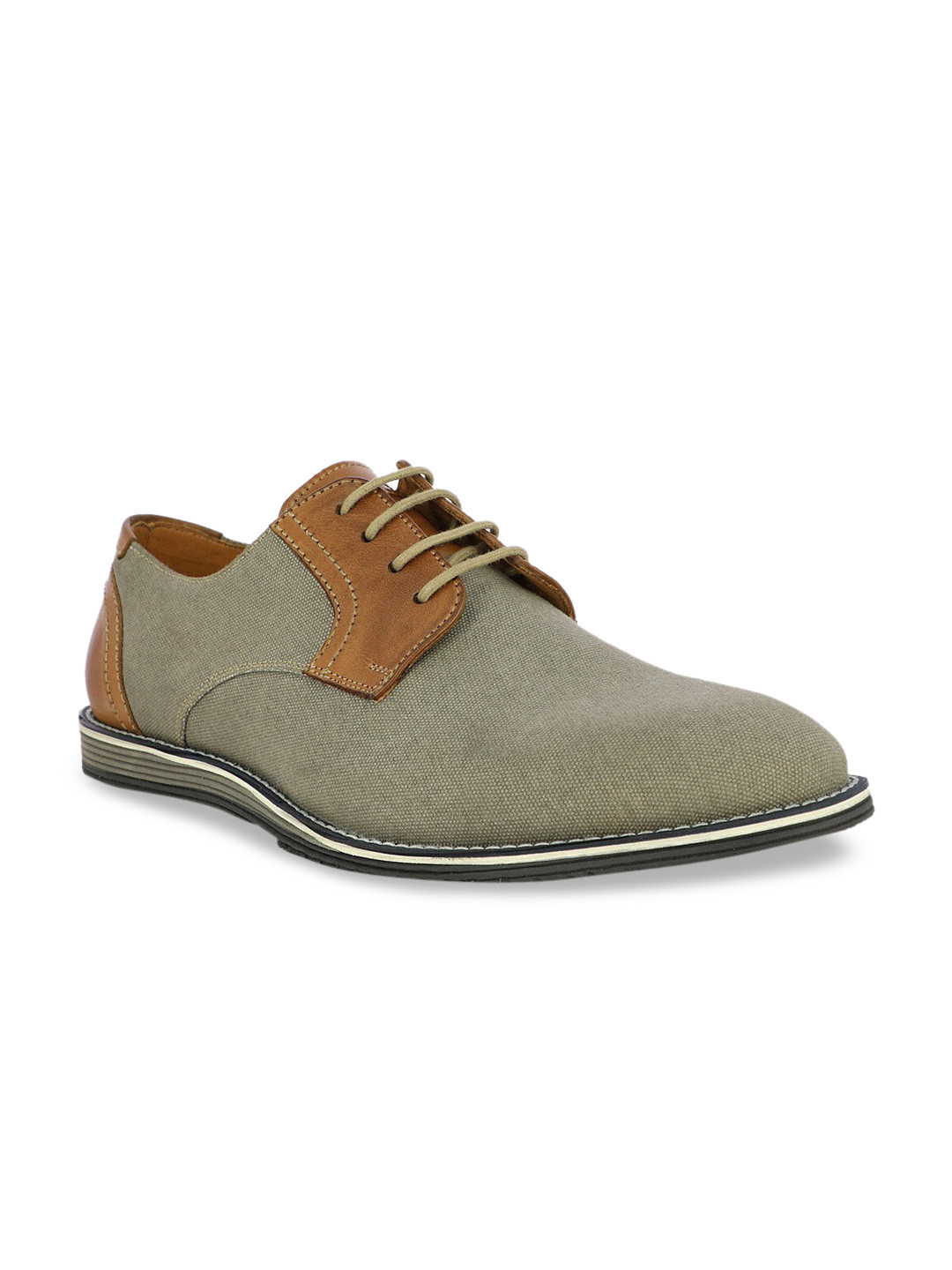 Buy Alberto Torresi Men Grey Colourblocked Derbys - Casual Shoes for ...