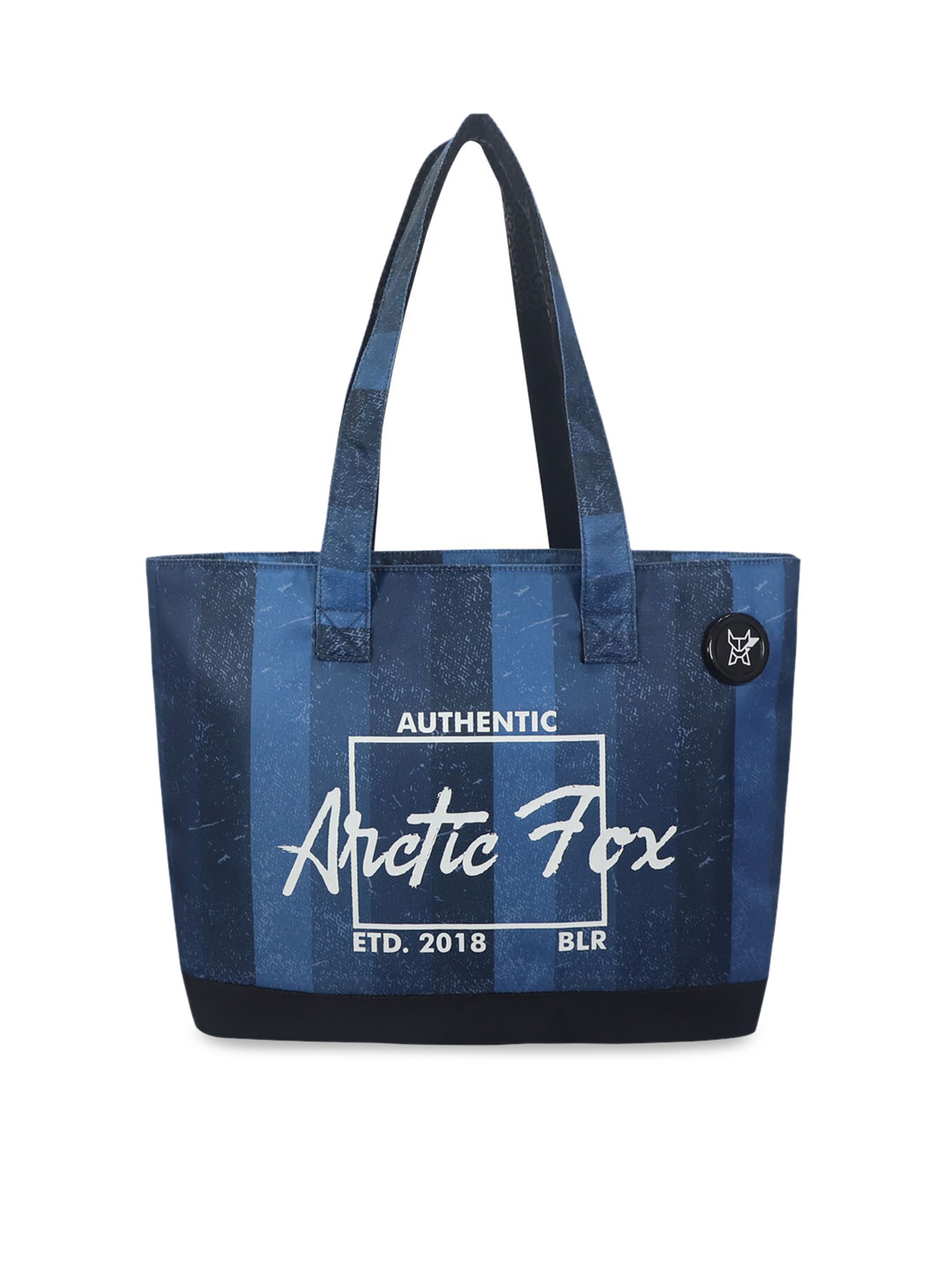 Buy Arctic Fox Blue & White Printed Tote Bag - Handbags for Women ...
