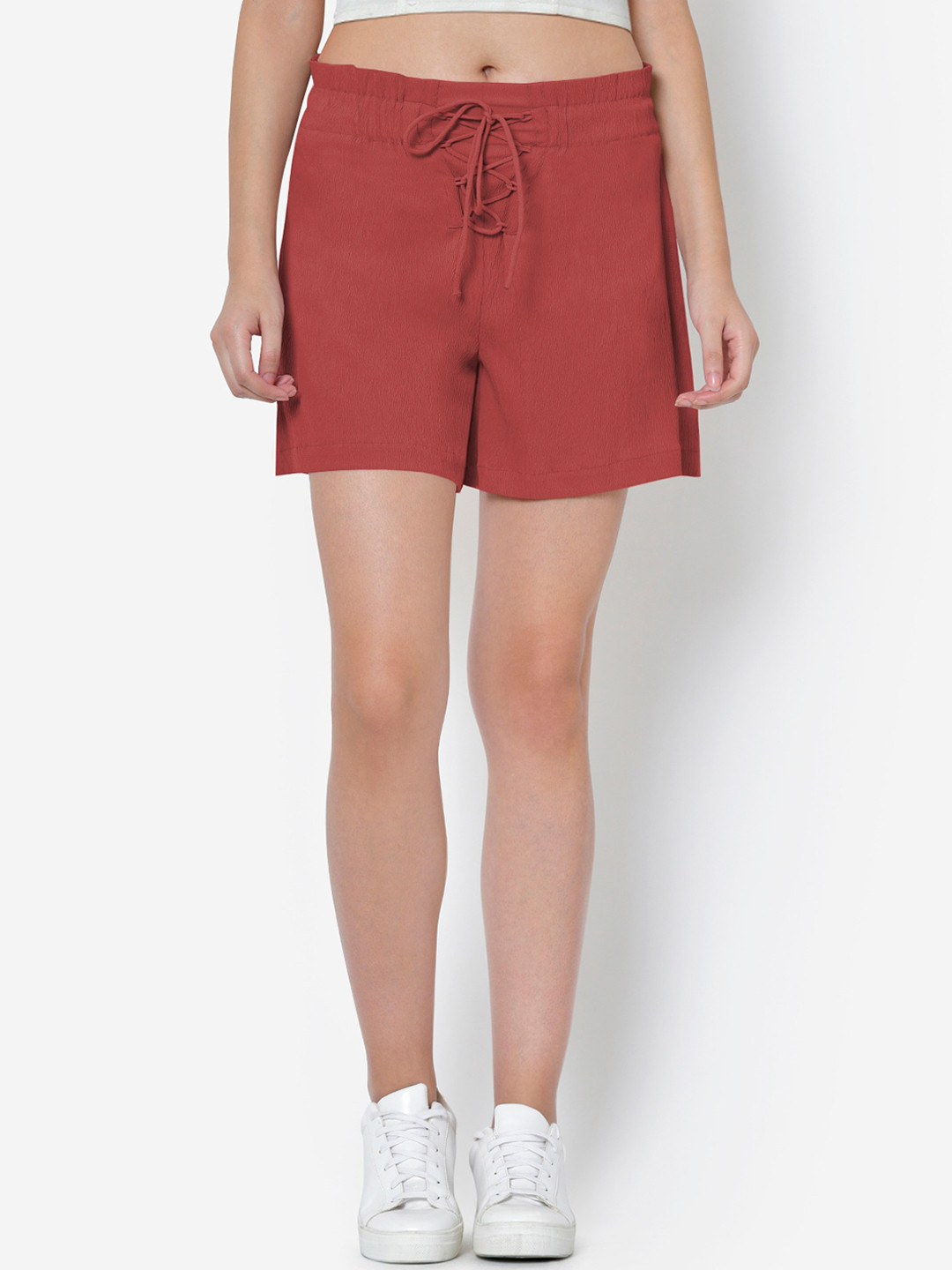 Buy Martini Women Rust Brown Solid Regular Shorts - Shorts for Women ...