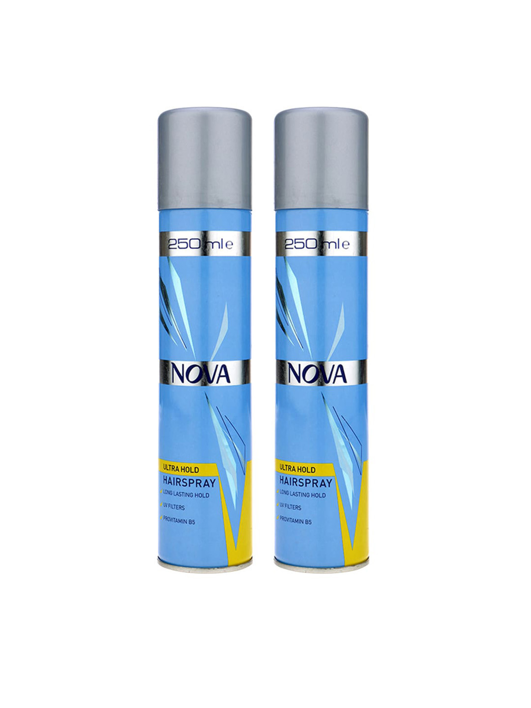 Buy Nova Blue Ultra Hair Spray 250ml Pack Of 2 - Hair Gel And Spray for ...