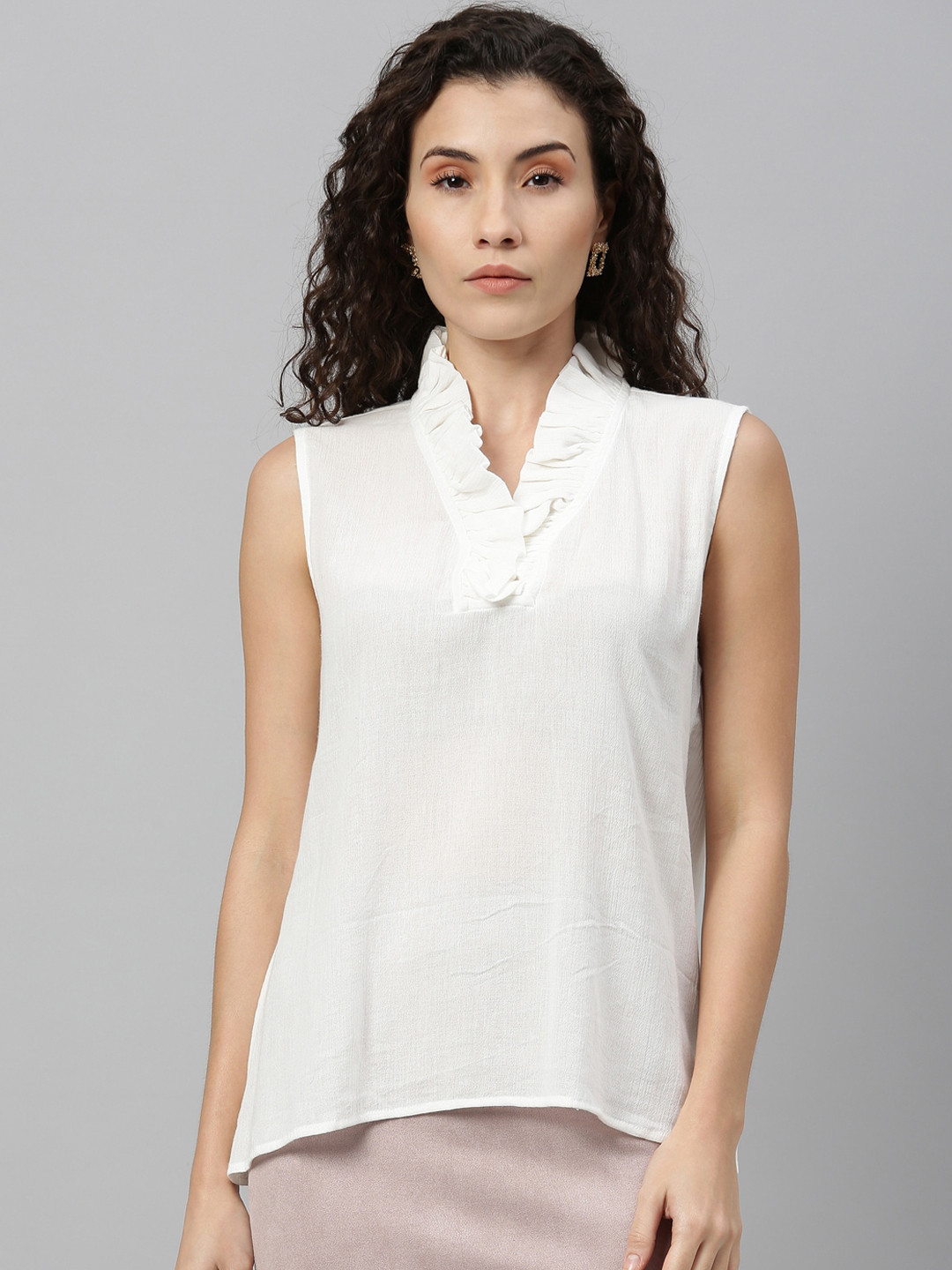 Buy RAREISM Women White Solid A Line Top - Tops for Women 13631178 | Myntra