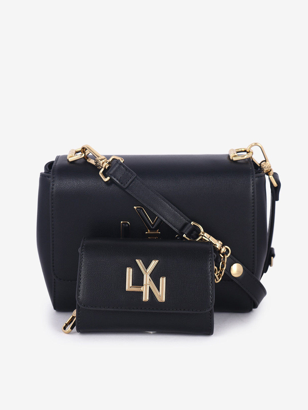 Buy LYN Black Solid Sling Bag - Handbags for Women 13842484 | Myntra