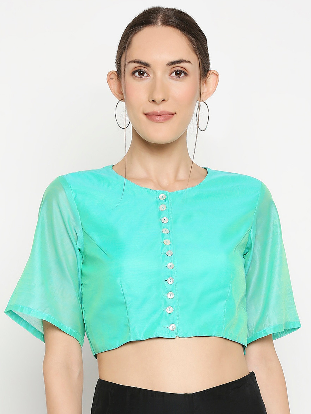 Buy Desi Weavess Women Turquoise Blue Solid Saree Blouse Saree Blouse buy-desi-weavess-women-turquoise-blue-solid-saree-blouse-saree-blouse