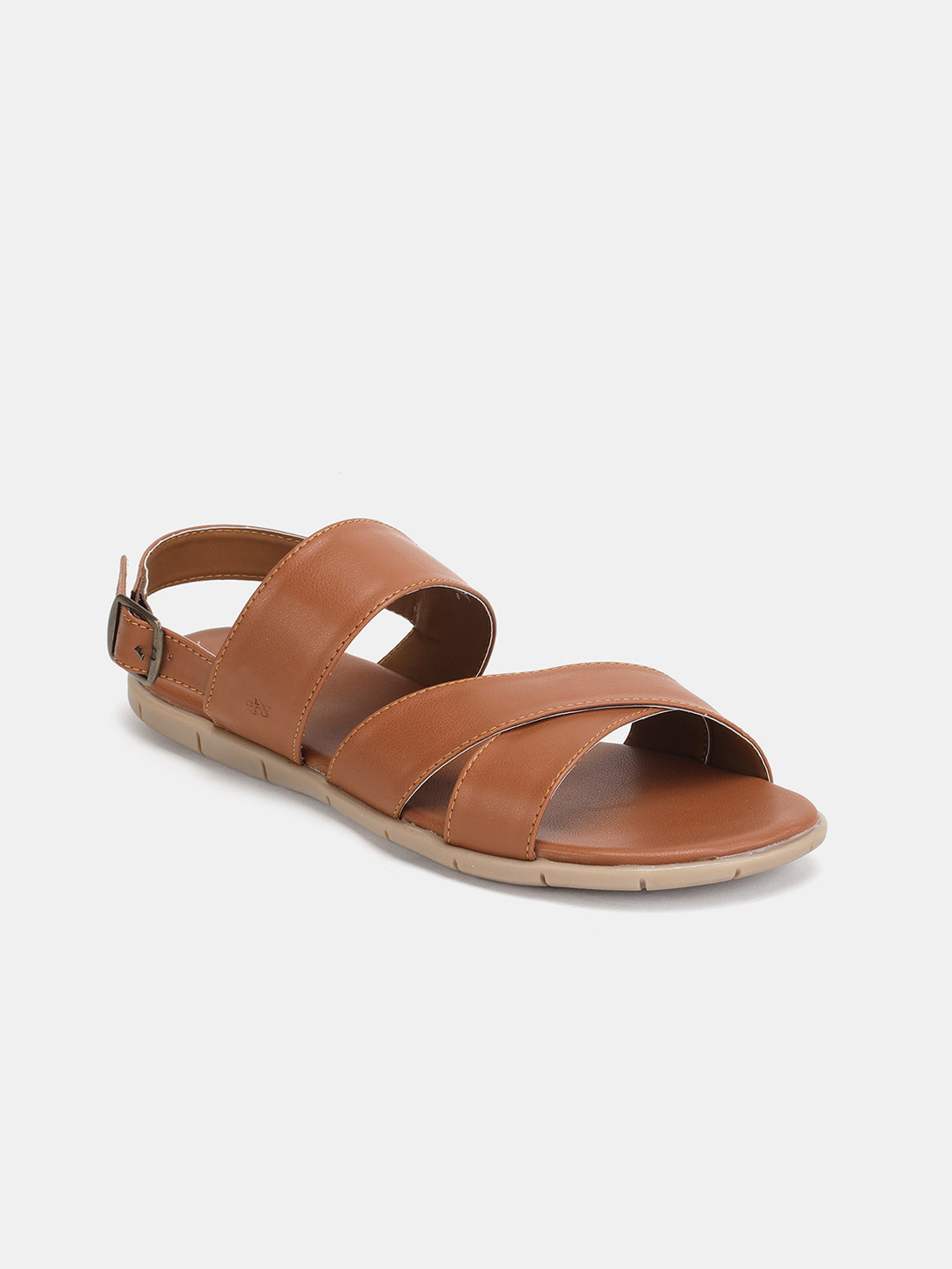 Buy Arrow Men Tan Brown Comfort Sandals - Sandals for Men 13865744 | Myntra