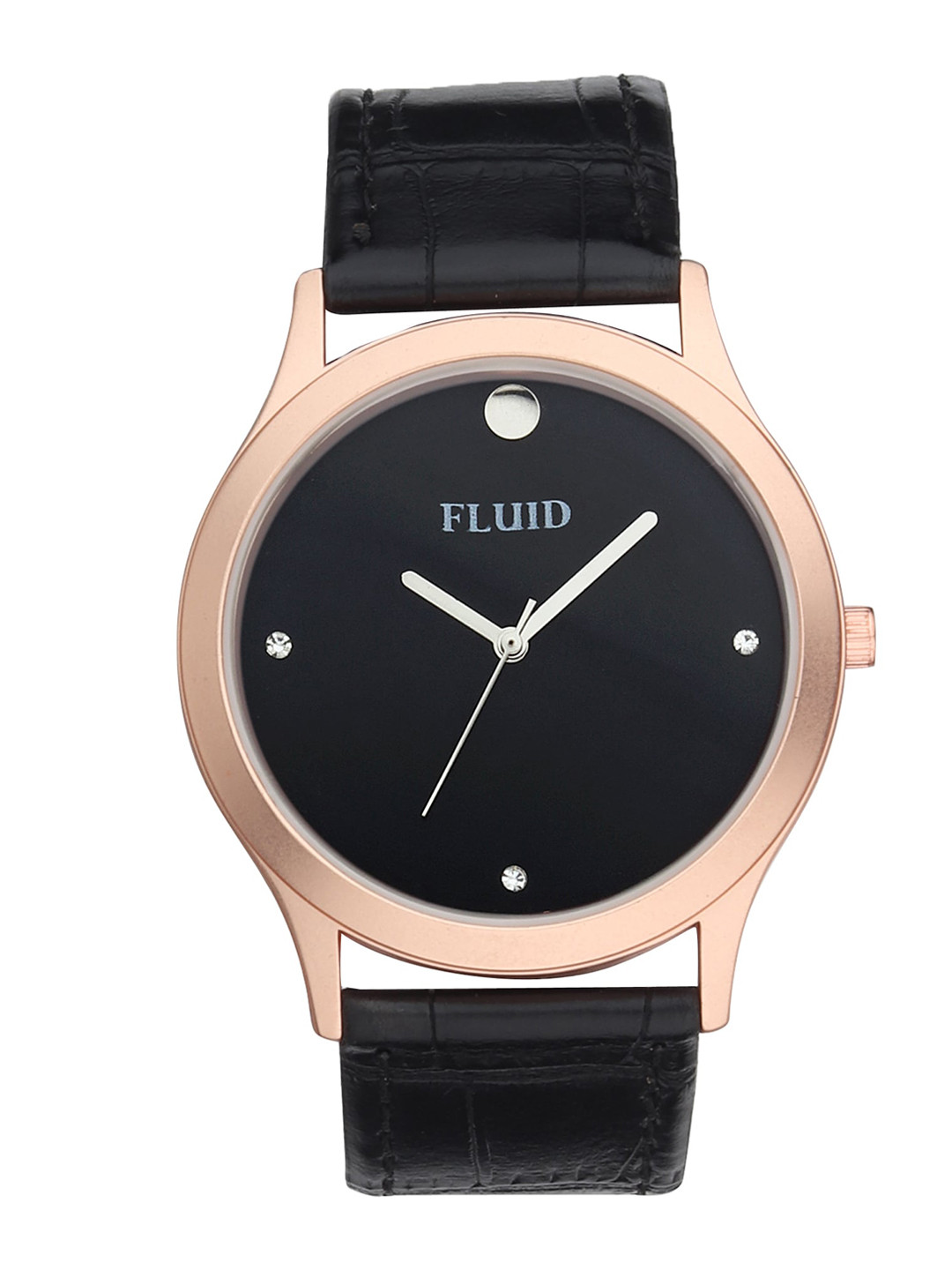 Buy FLUID Men Black Leather Analogue Watch FL 784G BK01 - Watches for ...