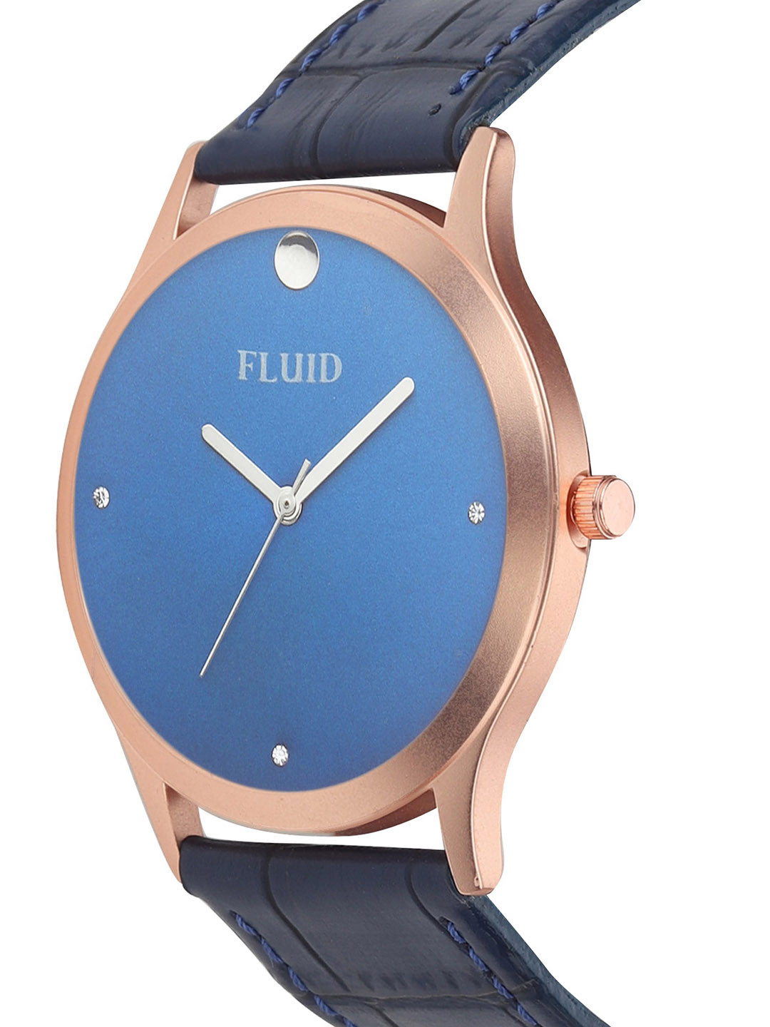 Buy FLUID Men Blue Leather Analogue Watch FL 786G BL01 - Watches for ...